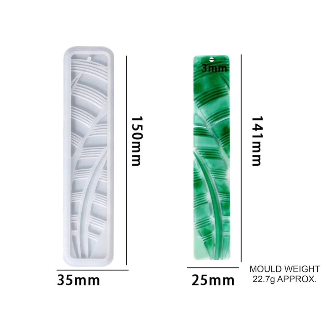 Feather Bookmark Mould - Rectangular – Maya Resin Store