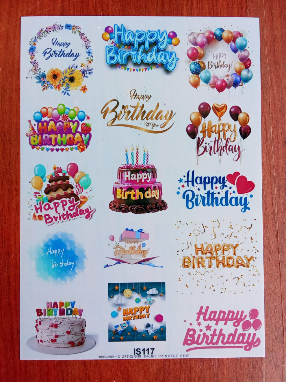 Happy Birthday Insert sheet – Maya Resin Store